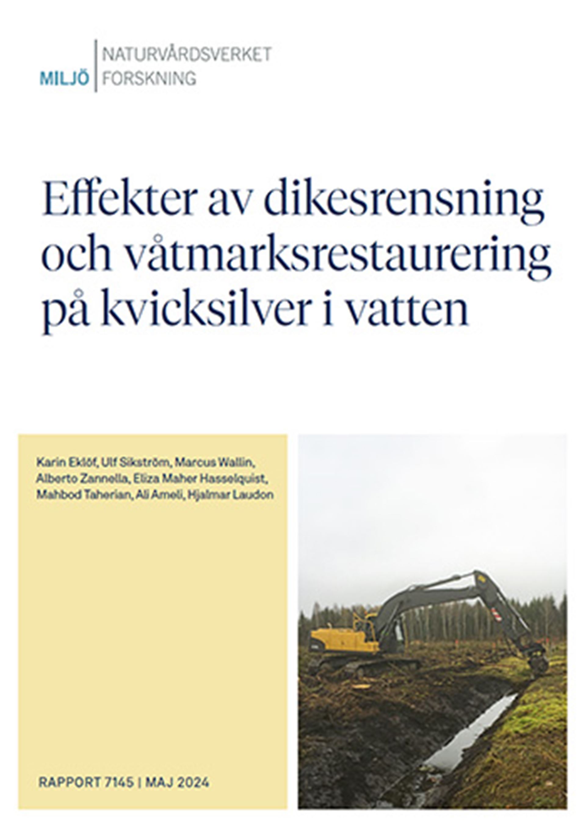 Effekter av dikesrensning och våtmarks­restaurering på kvicksilver i vatten